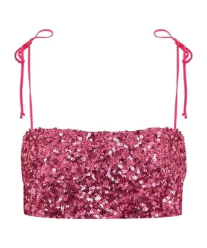 ANIYE BY Sequined Short Camisole - Red