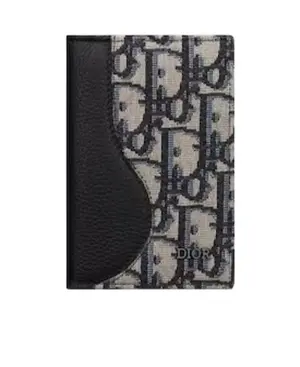 Dior Saddle Bi-fold Card Holder - Black
