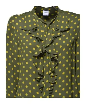 Aspesi Polka Dot Viscose Crepe Shirt