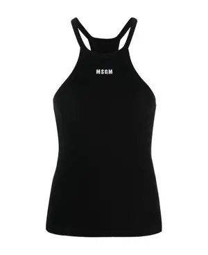 MSGM Logo Neck Vest - Black