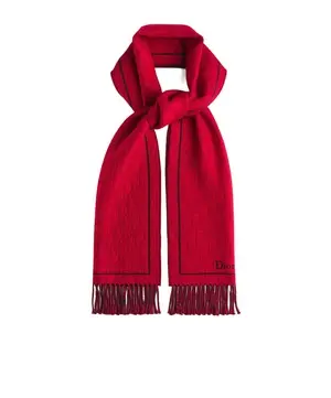 Dior Oblique Scarf - Red