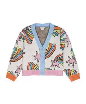 Stella McCartney Long-sleeved Button-down Knitted Cardigan - Multicolor