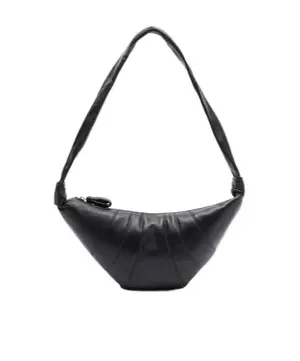 LEMAIRE Croissant Medium Leather Bag - Black