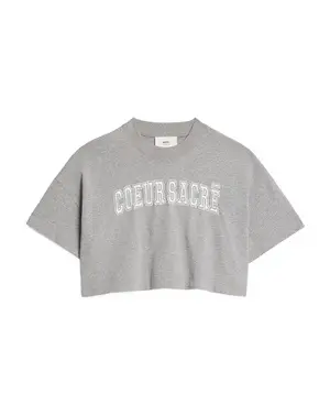 AMI Paris Coeur Sacré Cropped Cotton T-shirt