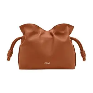 Loewe Mini Flamenco Clutch In Nappa Calfskin - Brown