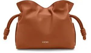 Loewe Mini Flamenco Clutch In Nappa Calfskin - Brown