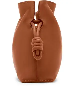 Loewe Mini Flamenco Clutch In Nappa Calfskin - Brown