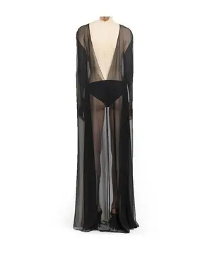 Saint Laurent Sheer Silk Maxi Dress