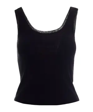 Patrizia Pepe Sleeveless Vest - Black