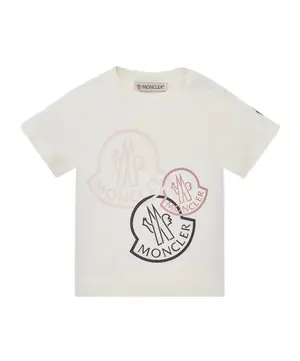 Moncler Logo Printed Crewneck T-shirt - White