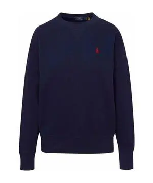 Ralph Lauren Polo Pony Embroidered Crewneck Sweatshirt - Blue