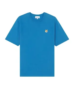 Maison Kitsuné Fox Head Patch Crewneck T-shirt - Blue