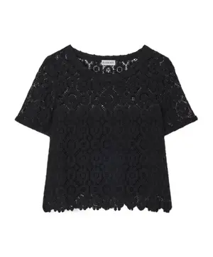 Burberry Floral Lace Blouse - Black