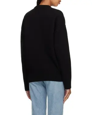 AMI Paris Logo Intarsia Crewneck Knitted Jumper