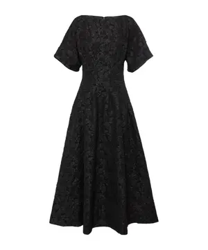 Simkhai Rosalie Jacquard Midi Dress - Black