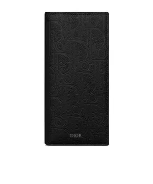 Dior Vertical Bifold Wallet - Black