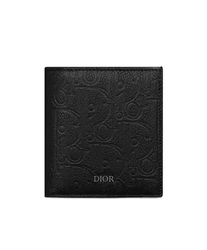 Dior Vertical Bifold Wallet - Black