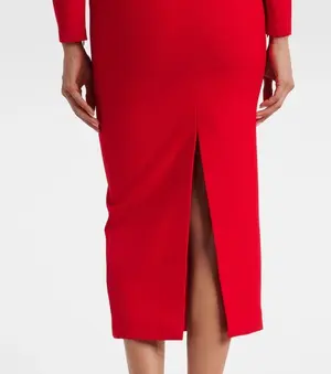 Roland Mouret Draped Crêpe Midi Dress