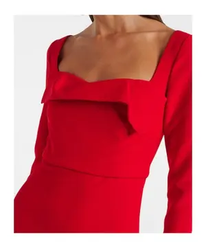 Roland Mouret Draped Crêpe Midi Dress