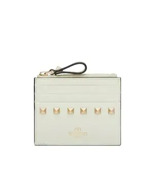 Valentino Garavani Rockstud Zip Card Case