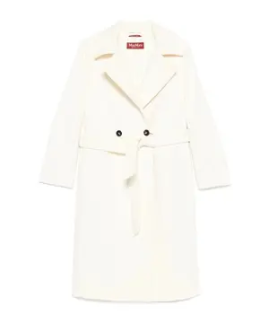 Max Mara Long-sleeved Coat - White