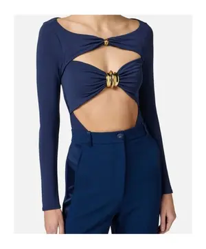 Elisabetta Franchi Appliqué Jersey Bodysuit