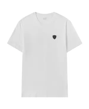 EA7 Logo-patch Cotton T-shirt - White