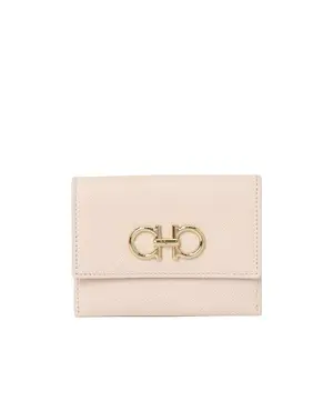 FERRAGAMO Gancini Credit Card Holder - Nude