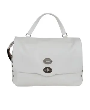 ZANELLATO Postina Studded Top Handle Bag - White