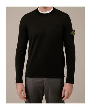 Stone Island Compass Patch Crewneck Knitted Jumper