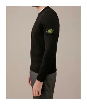 Stone Island Compass Patch Crewneck Knitted Jumper