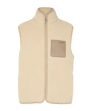 Moncler Zipper Vest - Nude