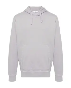 Stone Island Logo Patch Drawstring Hoodie - Dusty Gray