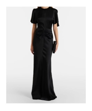 Victoria Beckham Isabella Gathered Satin Gown