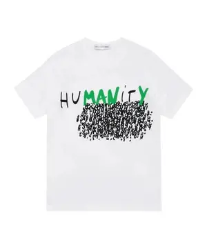 Comme Des Garçons Crewneck Graphic T-shirt - White