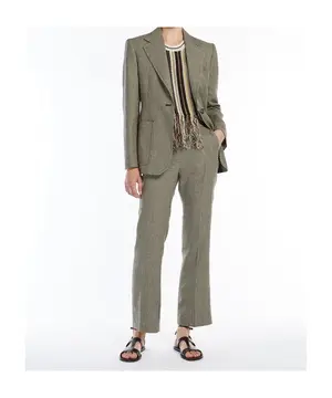 Max Mara Linen Top With Fringes