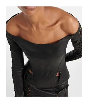 DION LEE Hinge Tie Blouse