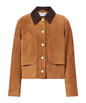 Veronica Beard Walters Suede Field Jacket