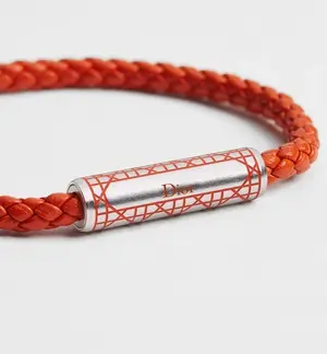 Dior Cannage Woven Leather Bracelet