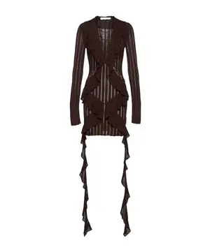 DION LEE Lotus Leaf Trimed Sheath Dress - Black