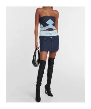 DION LEE Strapless Cowgirl Tank Top