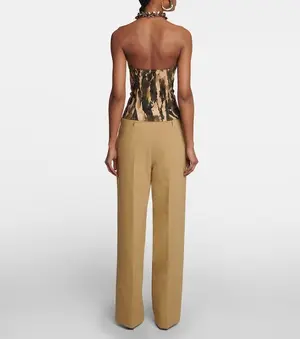 DION LEE Printed Chevron Bustier