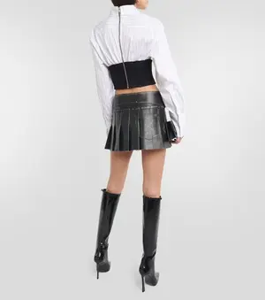 DION LEE Waist Cinching Striped Top