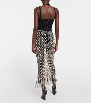DION LEE Fishnet Decorative Skirt