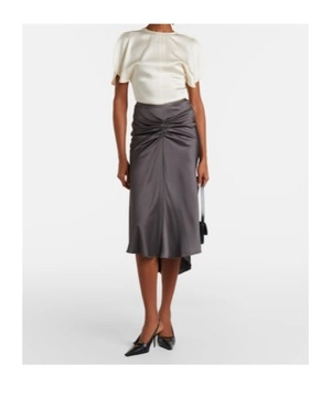 Victoria Beckham Bela Midi Skirt - Black