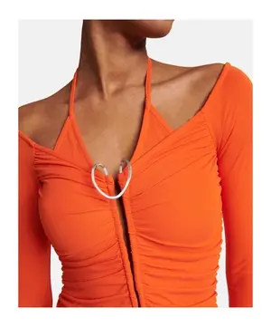 DION LEE Pleated Ruffle Dress
