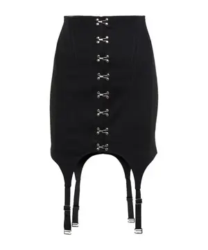 DION LEE Clasp Mini Skirt - Black
