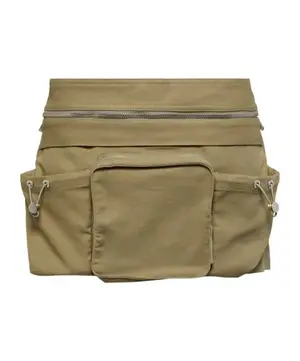 DION LEE Mini Skirt With Waist Bag - Gray