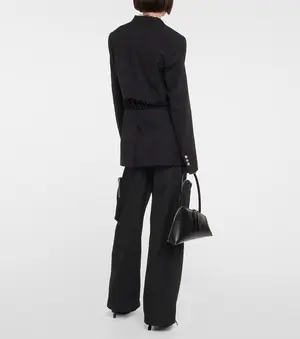 DION LEE Lace Trimed Cutout Suit Jacket
