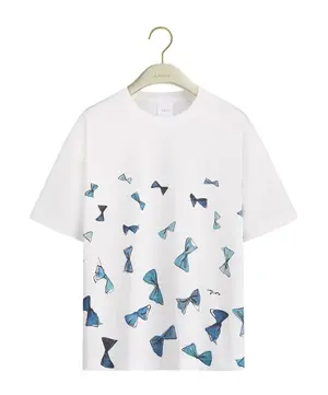 Dior Oversized T-shirt With Bows Motif - White